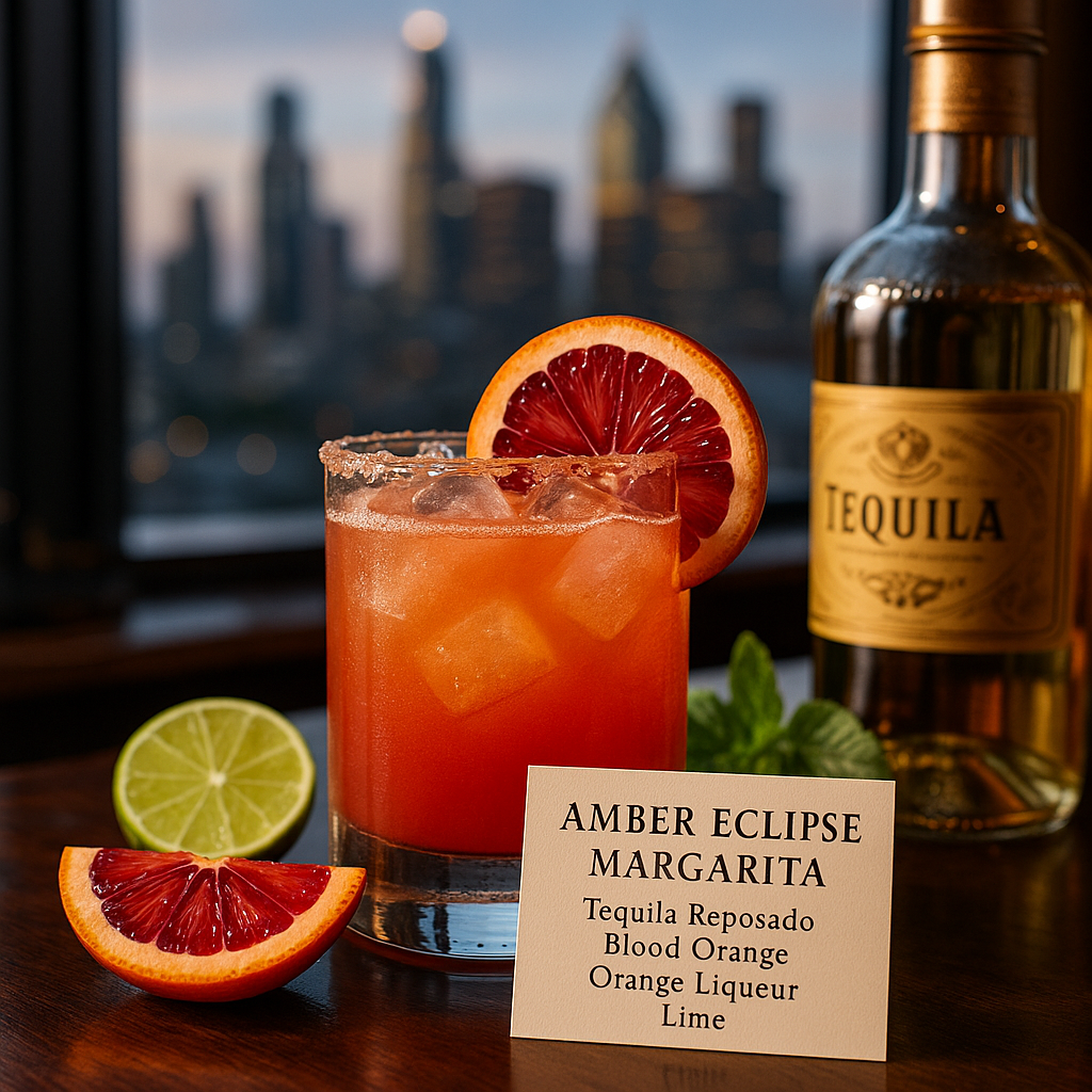 Amber Eclipse Margarita, Citrus bliss in a vibrant twist on the margarita