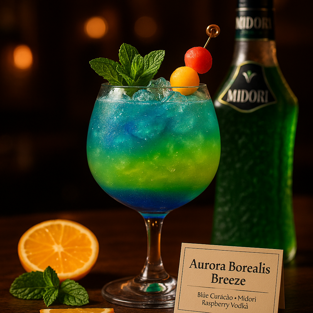 Aurora Borealis Breeze, Aurora Borealis Breeze cocktail with celestial ...