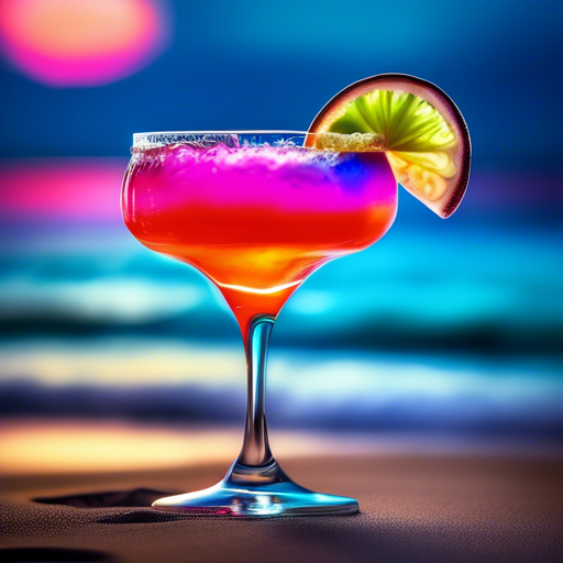 Aurora Elixir, Mesmerizing cocktail with layers of color and flavor