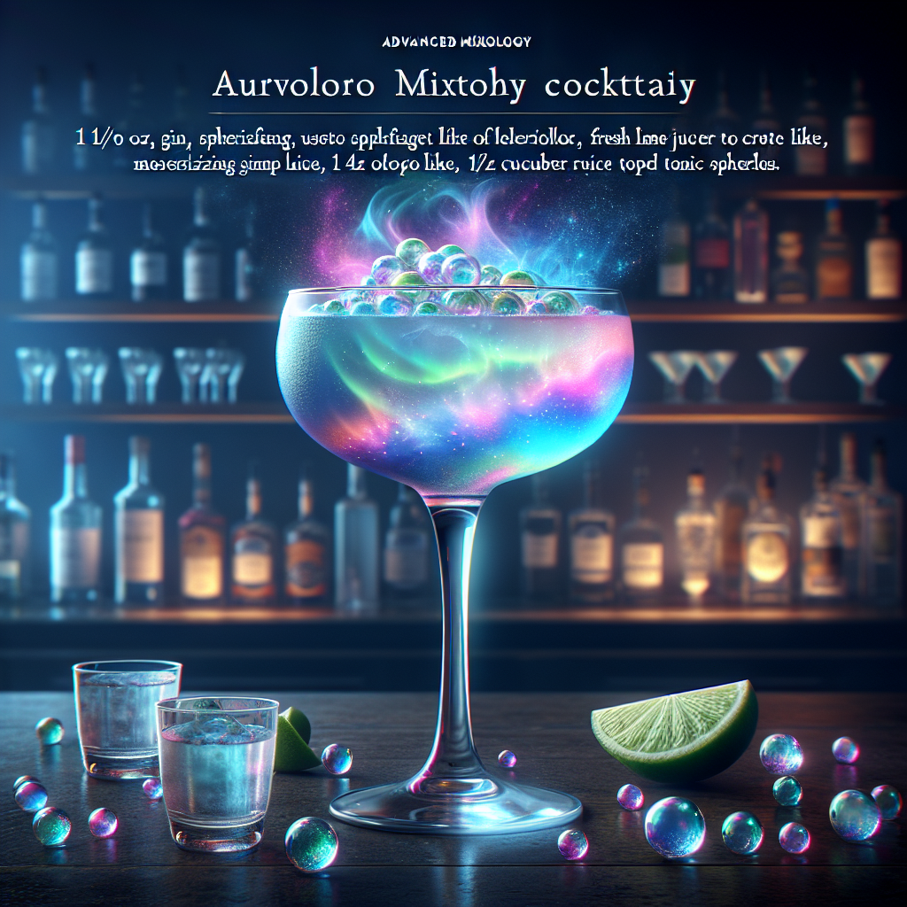 Aurora Mist, Enchanting cocktail capturing the beauty of the northern ...