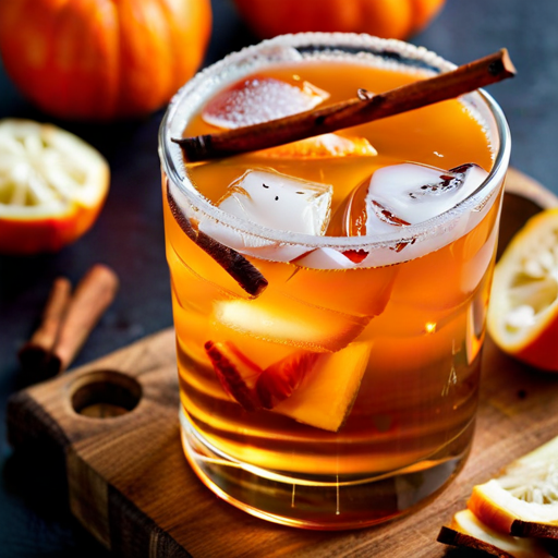 Autumn Bliss, Refreshing fall cocktail with spiced rum, apple cider ...