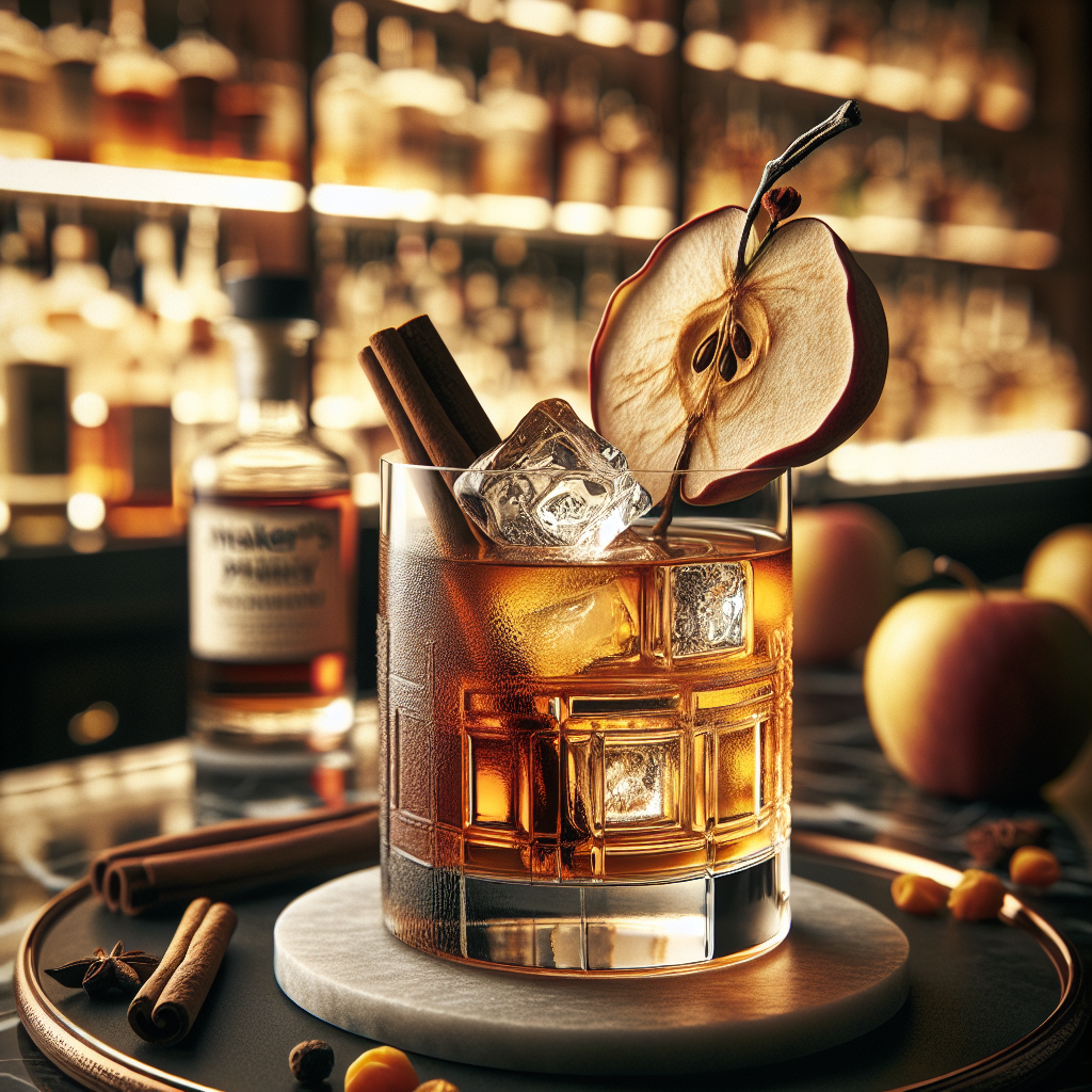 Autumn Harmony, Comforting Thanksgiving cocktail with seasonal flavors