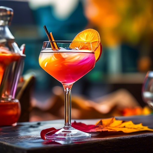 Autumn Illusion, Smoky, savory, hint of sweetness fall cocktail