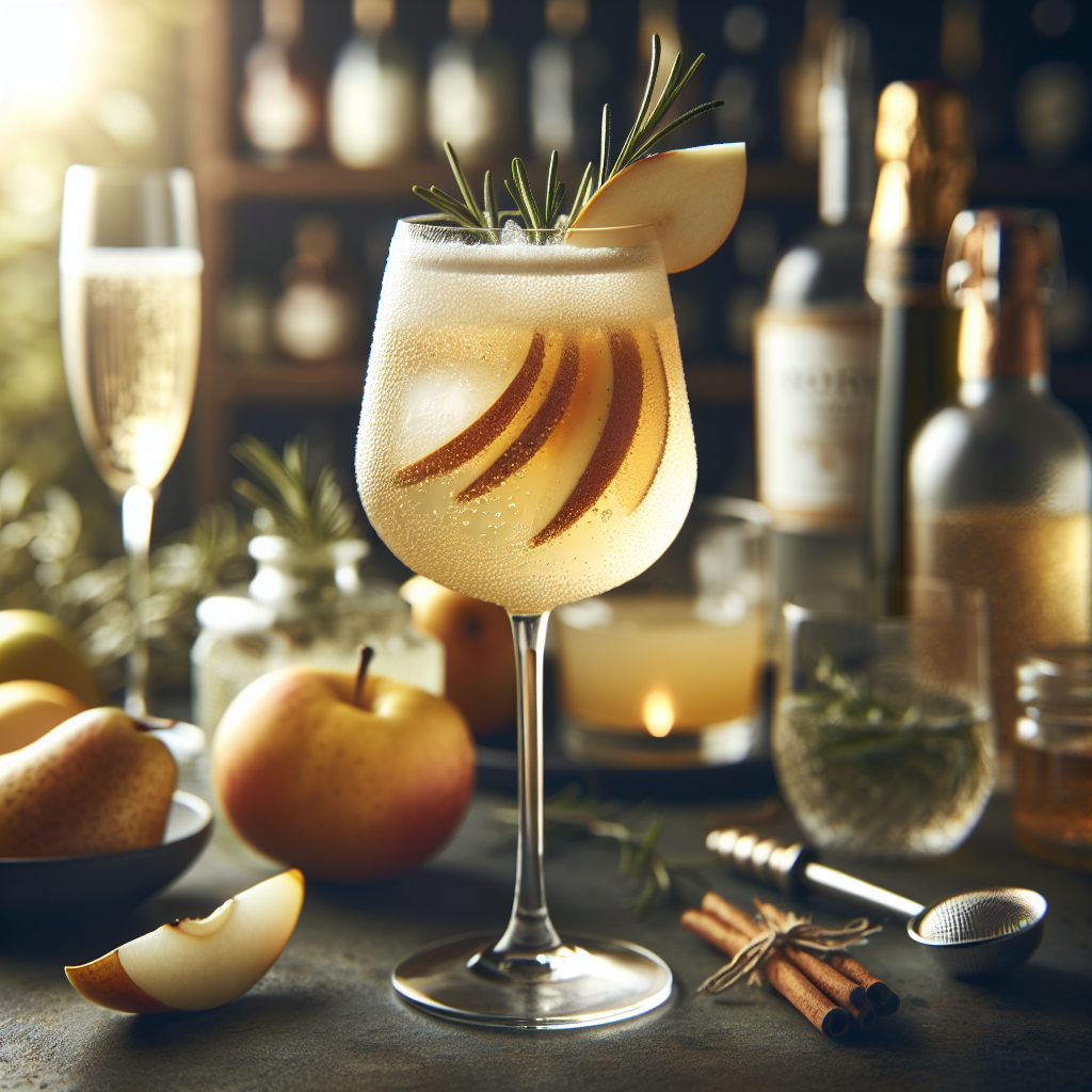 Autumn Orchard Fizz, Autumn Orchard Fizz cocktail with spiced apple ...