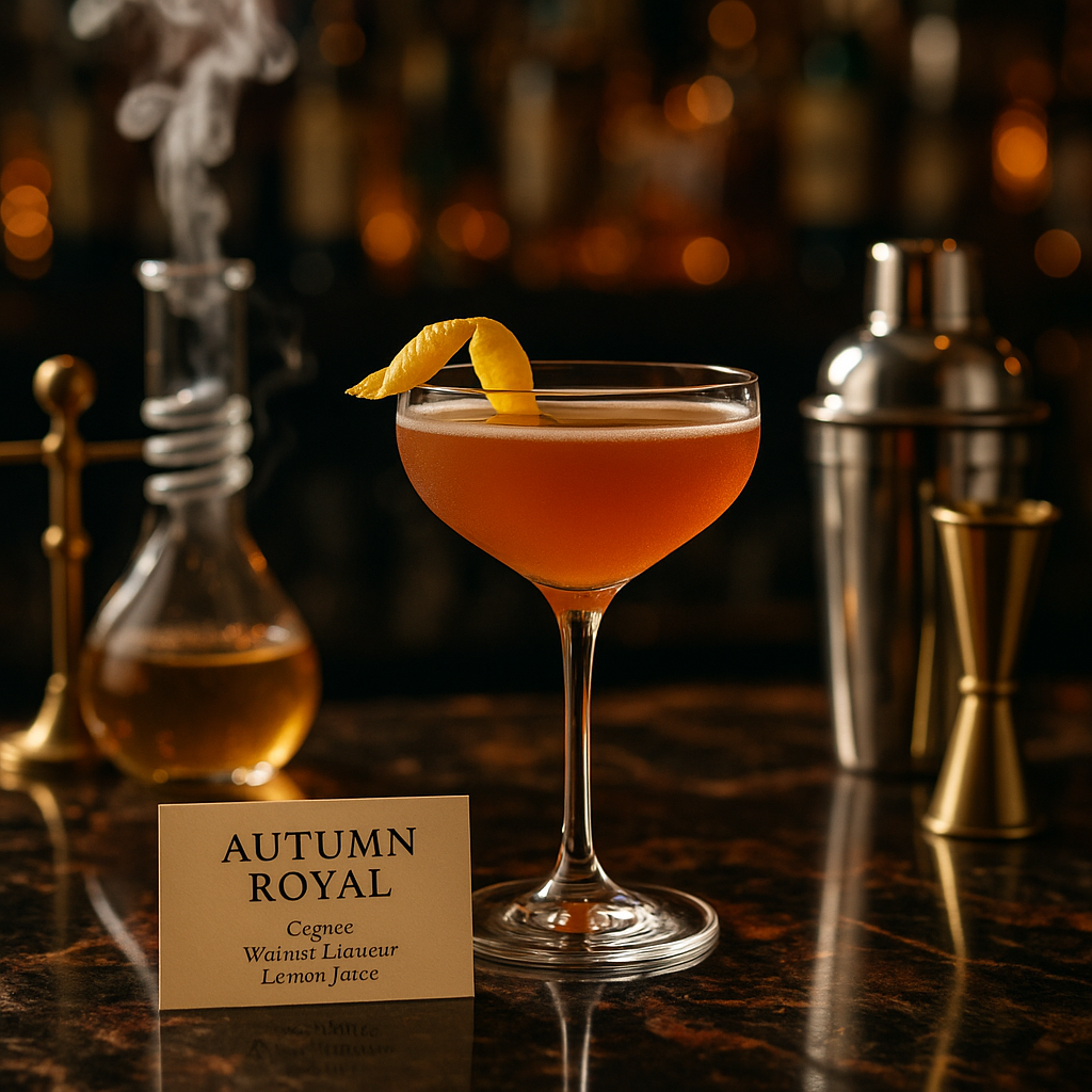 Autumn Royal, Sophisticated blend of Cognac, walnut liqueur, and lemon ...