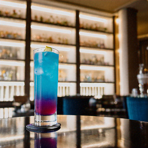 Azure Bloom Elixir, Captivating cocktail with butterfly pea flowers and gin
