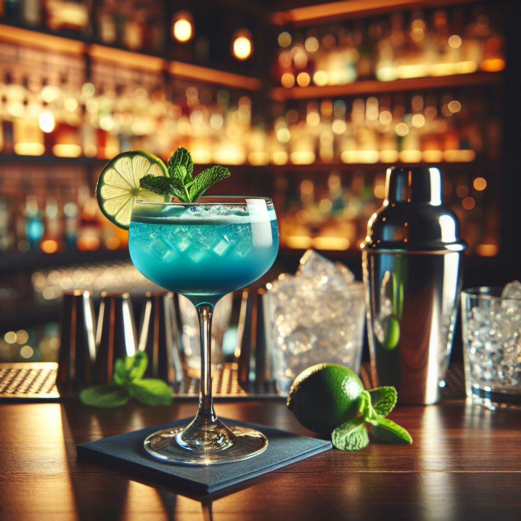 Azure Citrus Fusion, Citrusy azure cocktail with vodka, gin, and blue ...