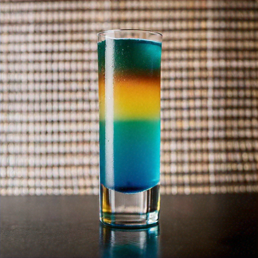 Blue Herb Mirage, Vivid oasis cocktail with Jagermeister, ouzo, and ...