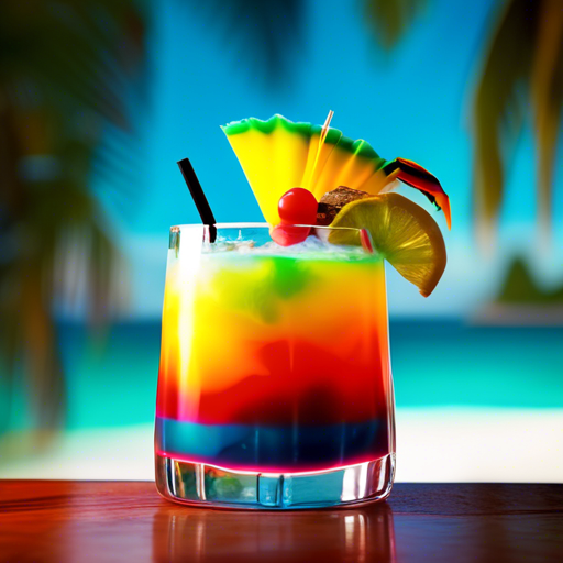 Bob Marley's Rhapsody, Vibrant, tropical cocktail tribute to Bob Marley