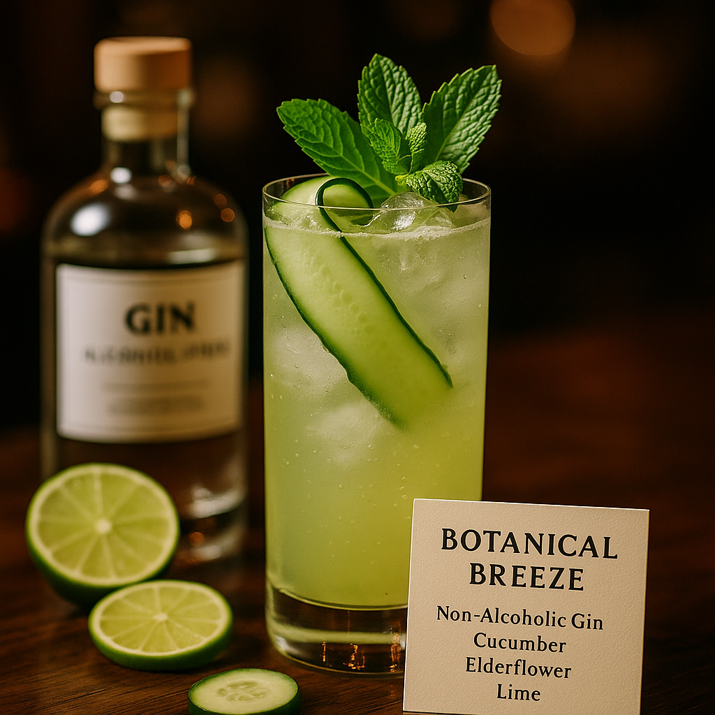 Botanical Breeze, Sophisticated non-alcoholic gin cocktail with ...