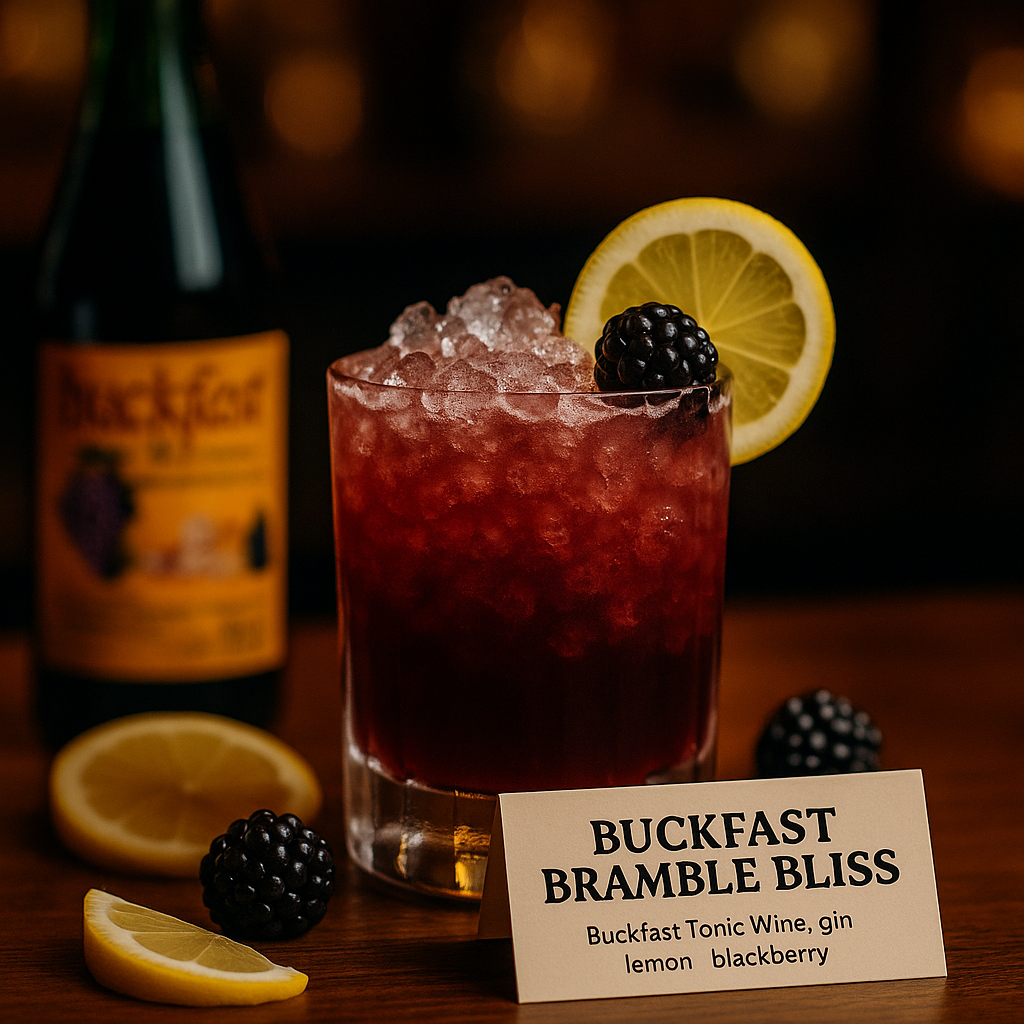 Buckfast Bramble Bliss, Rich, berry-infused cocktail with Buckfast ...