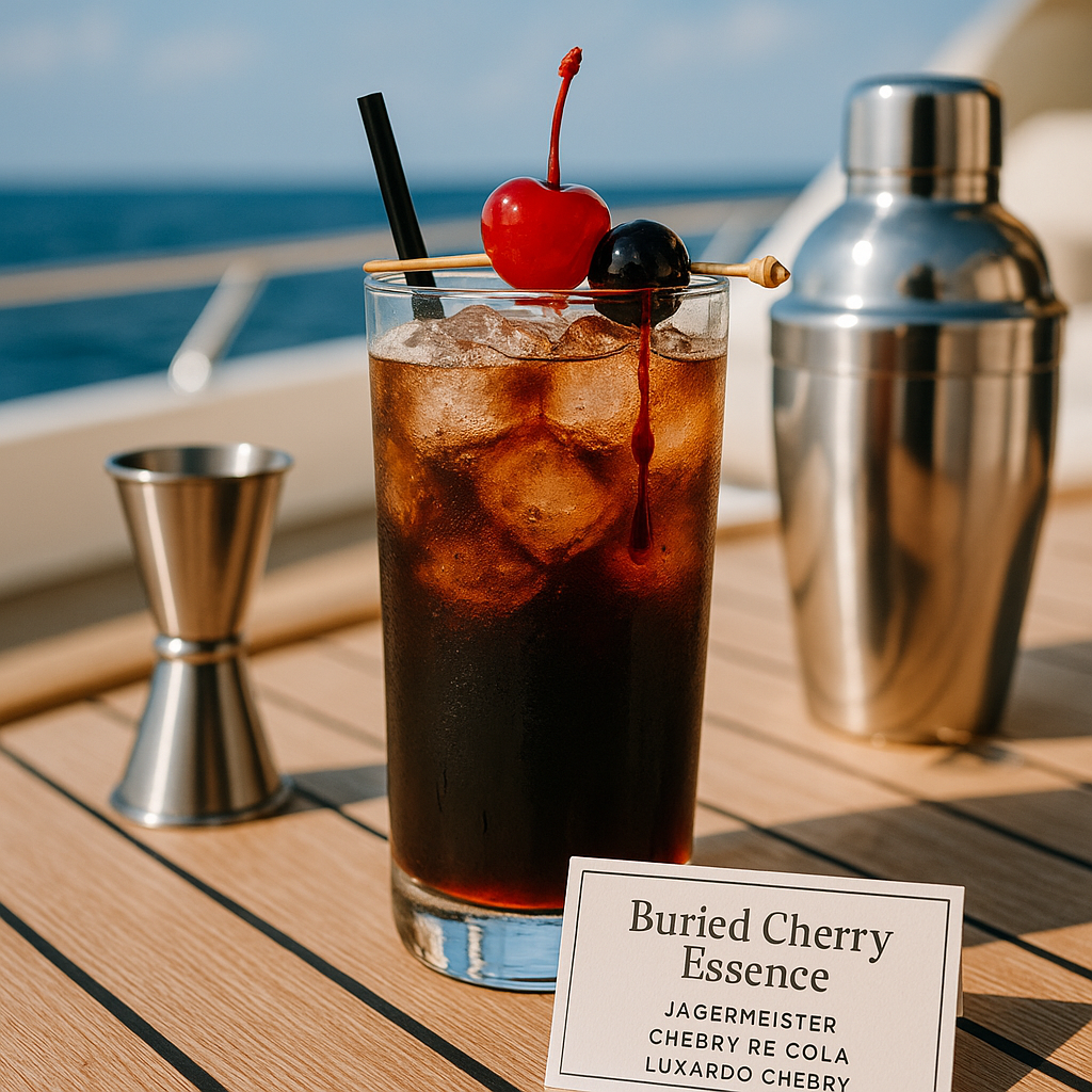 Buried Cherry Essence, Robust Jägermeister and sweet Cherry RC Cola ...
