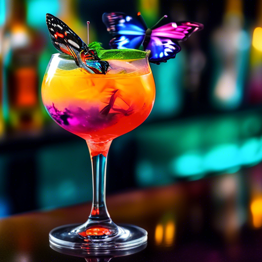 Butterfly King, Vibrant garden cocktail with apple cider, Midori, and ...