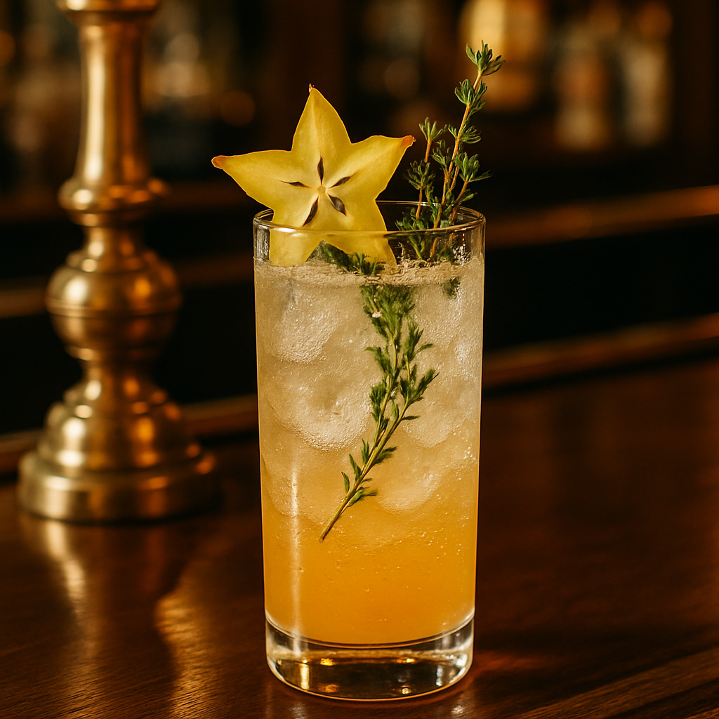 Celestial Citrus Tonic, Refreshing twist on classic gin and tonic