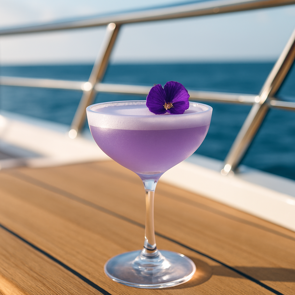 Celestial Drift, Whimsical twist on classic Aviation Cocktail