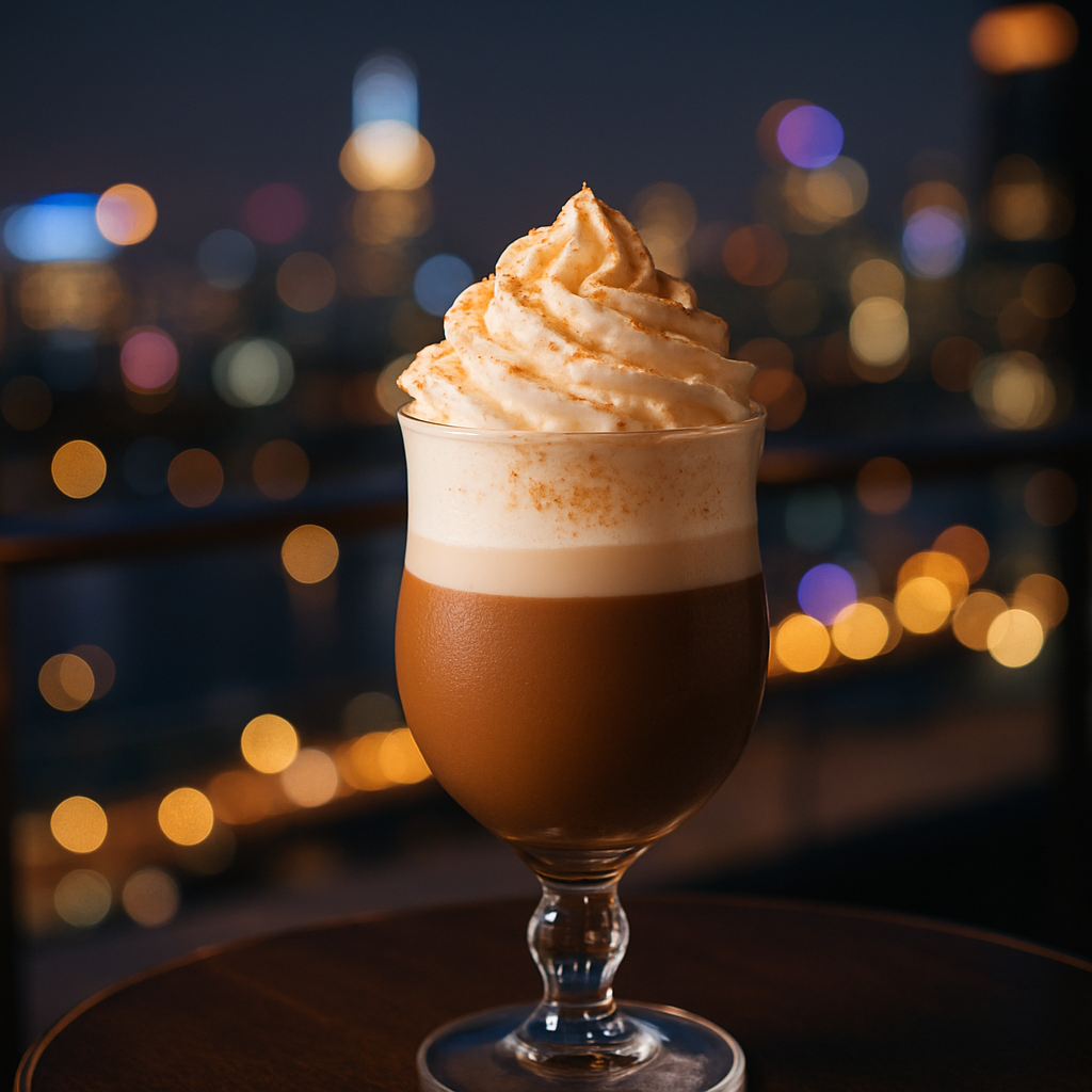 Celestial Nightcap, Luxurious cocktail with Jaiphal milk, gin, and ...