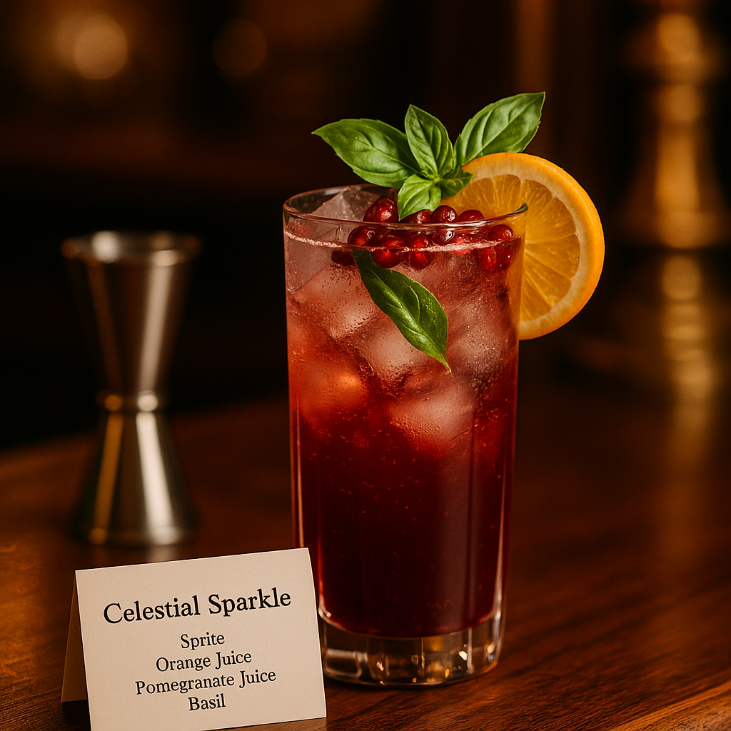 Celestial Sparkle, Effervescent non-alcoholic delight for sweet sixteen celebration