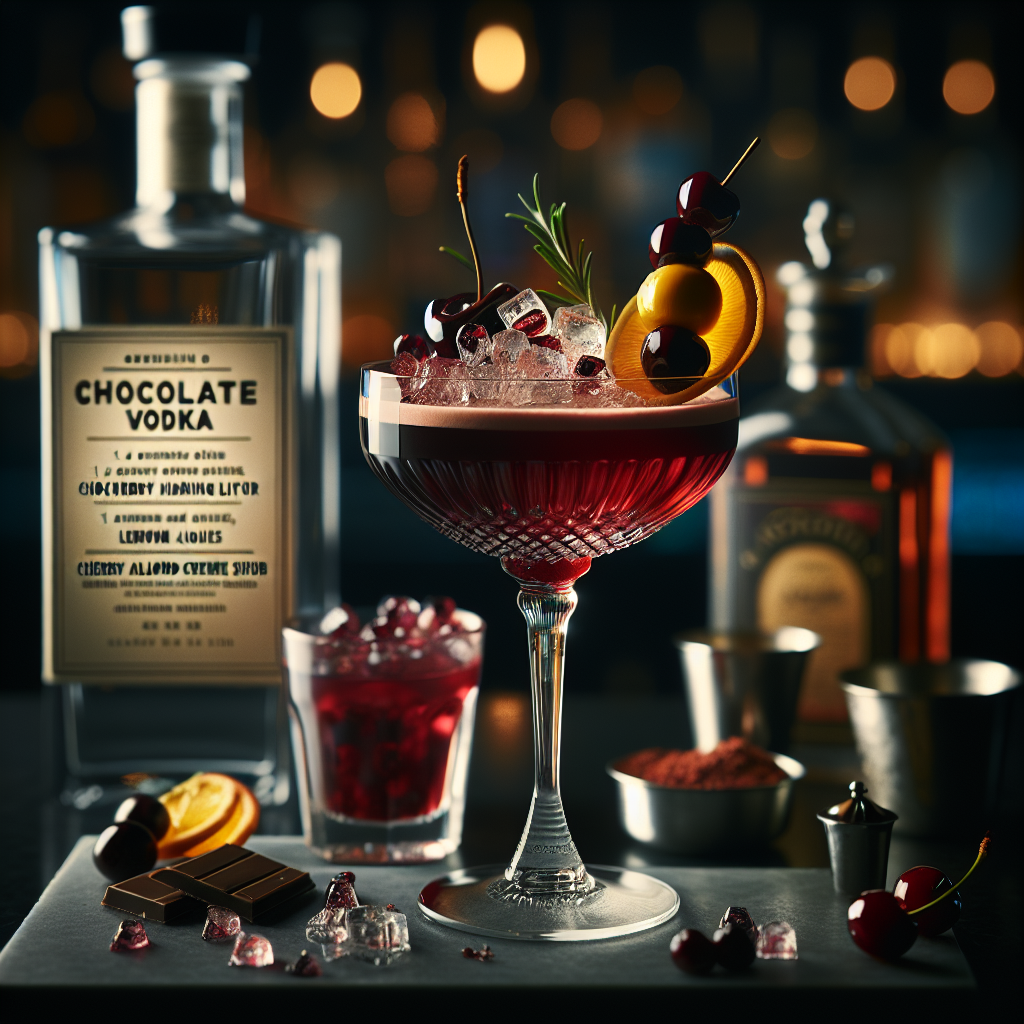 Cherry Chocolate Love Potion, Romantic Valentine's Day cocktail with ...