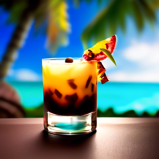 Chocolate Island Breeze, Tropical chocolate cocktail with exotic fruit hint