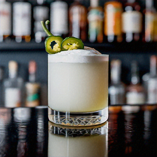 Coco-Loco Pepper Fusion, Exotic coconut cocktail with a spicy jalapeño kick
