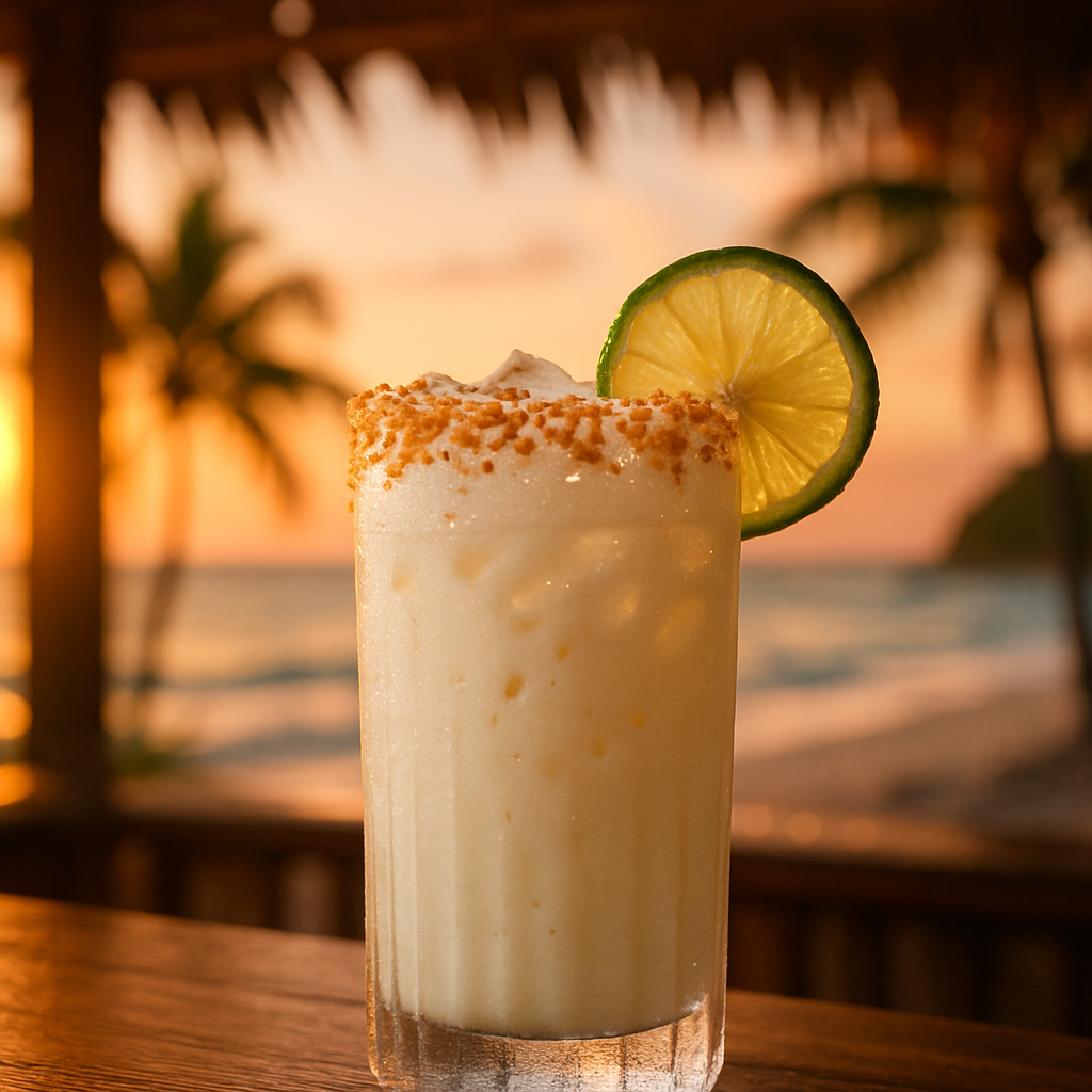 Coconut Cloudburst, Tropical coconut cocktail with a hint of citrus