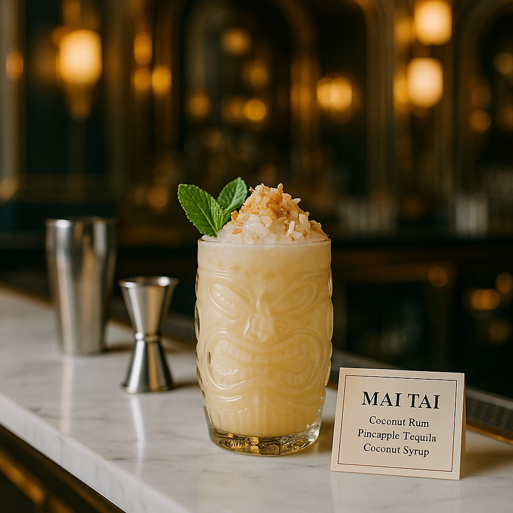 Coconut Mai Tai Twist, Tropical twist on classic Mai Tai