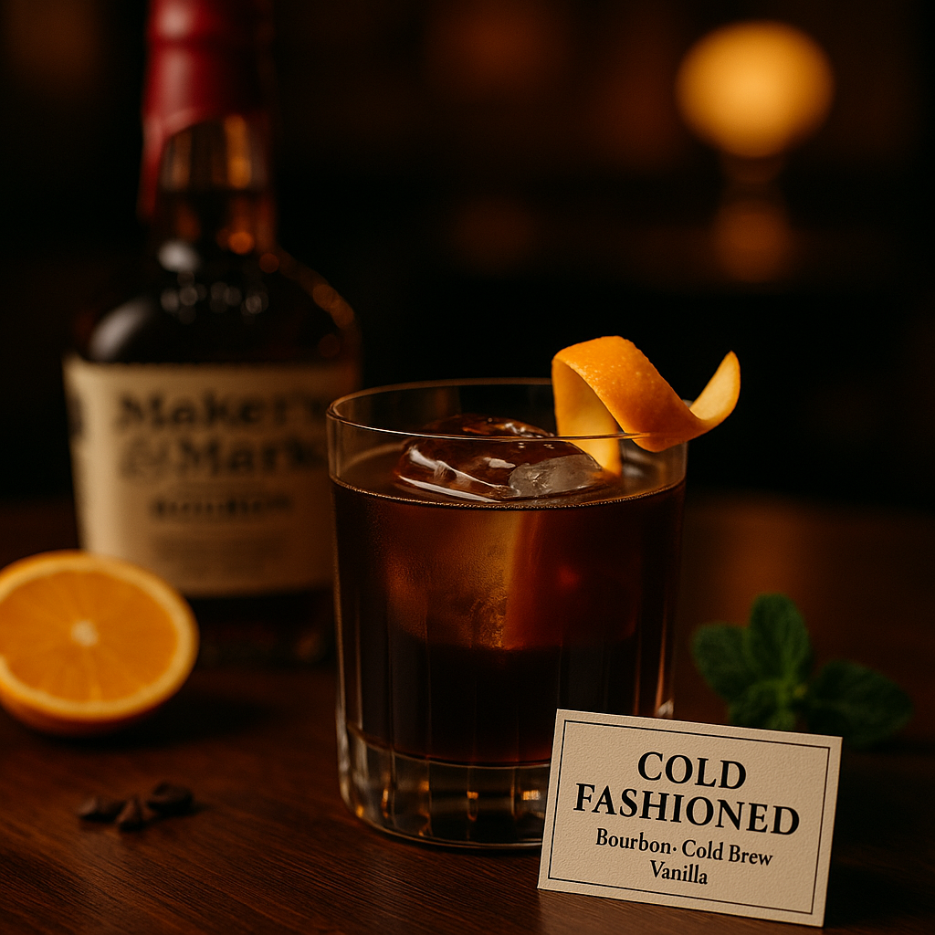 Cold Fashioned, Modern twist on classic Old Fashioned with coffee and ...
