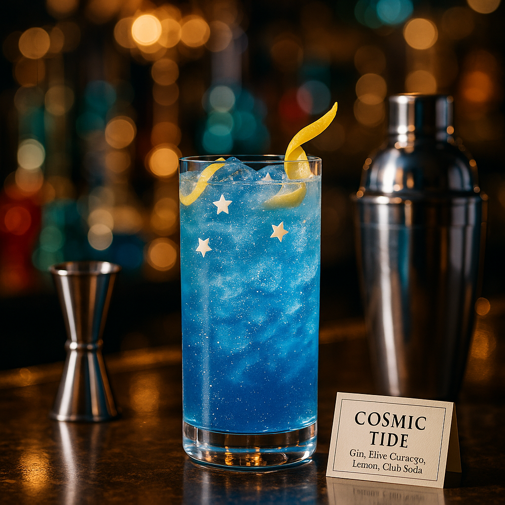 Cosmic Tide, Celestial cocktail inspired by Mercury's allure