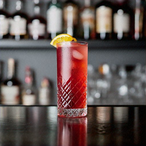 Crimson Citrus Splash, Invigorating ruby-red cocktail with vodka and ...