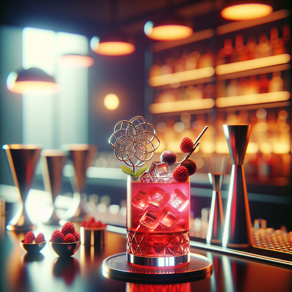 Crimson Community Cooler, Vibrant red mocktail embodying collaboration ...
