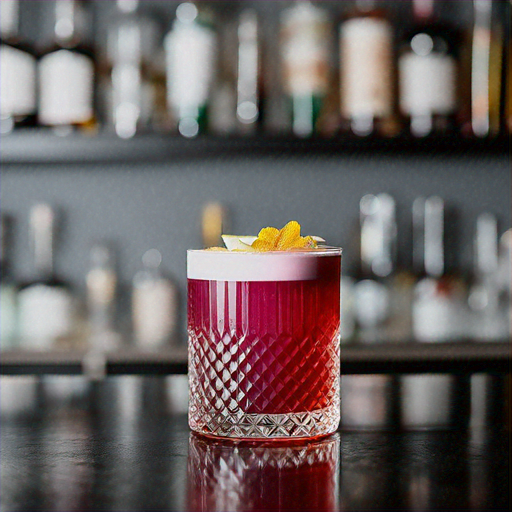 Crimson Delight, Vibrant fruity cocktail with a creamy undertone