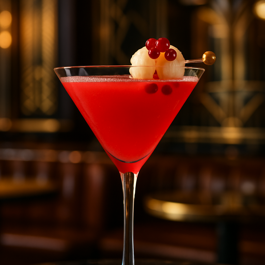 Crimson Lychee Goose, Exotic blend with Grey Goose vodka, lychee ...