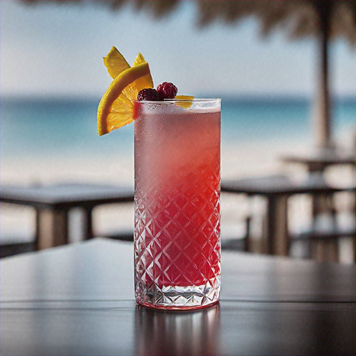 Crimson Solstice, Refreshing cocktail with tart citrus and berry sweetness.