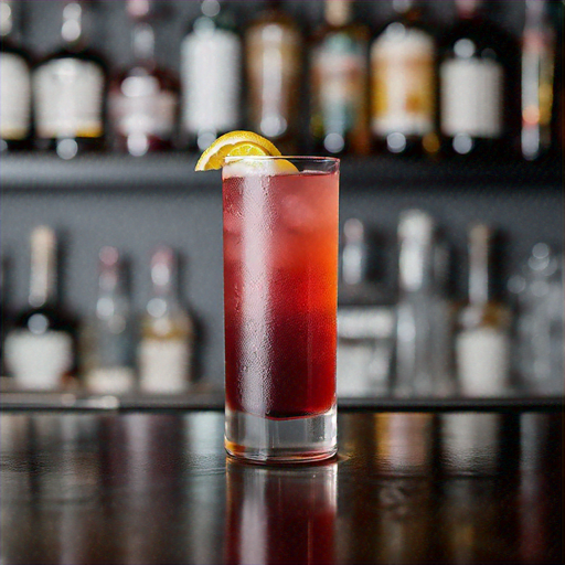 Crimson Tide, Vibrant and bold rum cocktail with sweet and tart profile