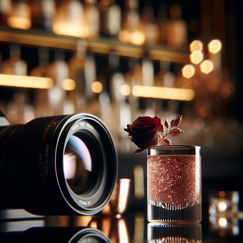 Domani's, Dazzling shot with Jamaican rum and rose gold glitter