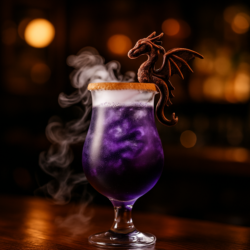 Dragon's Breath Elixir, Captivating elixir with deep purple hues and ...