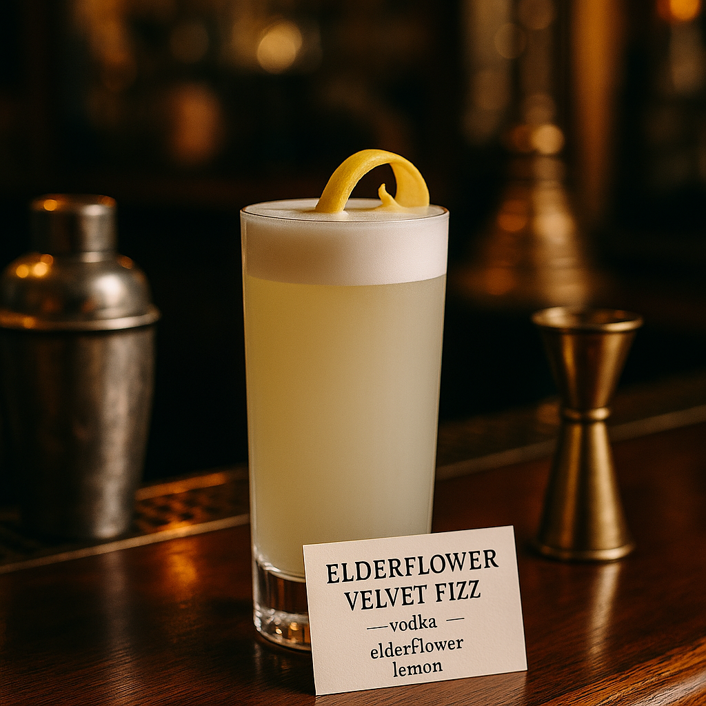Elderflower Velvet Fizz, Delicate, sophisticated cocktail with ...