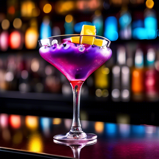 Electric Blueberry Zing, Vibrant gin cocktail with lemon and blueberry ...