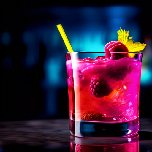 Electric Raspberry Splash, Vibrant Electric Raspberry Splash cocktail