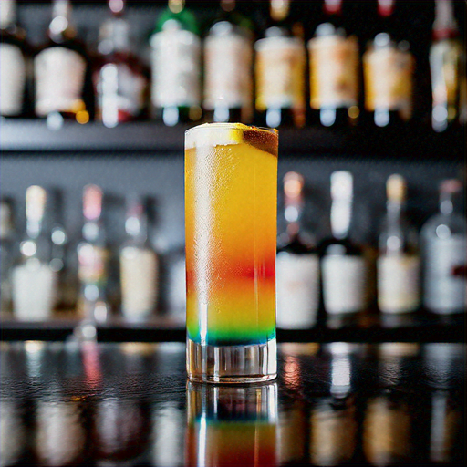 Electric Vibe Elixir, Vibrant cocktail with citrus, ginger, mint, and ...