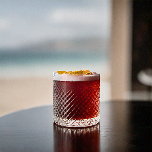 Ember's Fury, Passionate cocktail with smoky mezcal and apple brandy