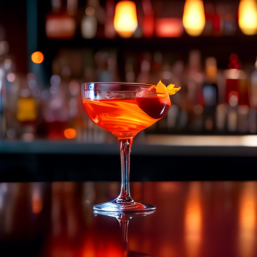 Ember Voyage, Intense cocktail with rum, mezcal, bitters, and cherry ...