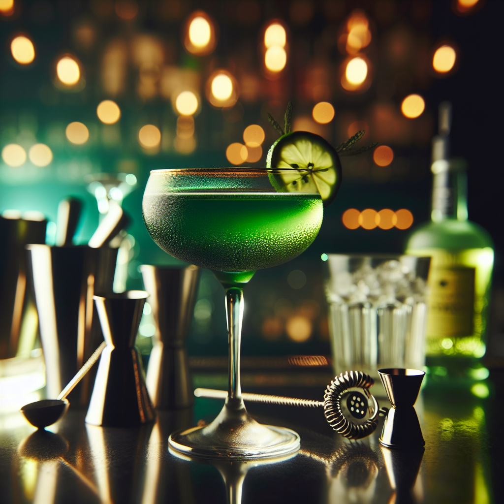 Emerald Elixir, Herbaceous and citrus Emerald Elixir cocktail