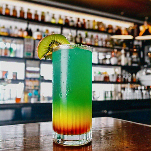 Emerald Elixir, Vibrant, refreshing cocktail with lime, kiwi, and ...