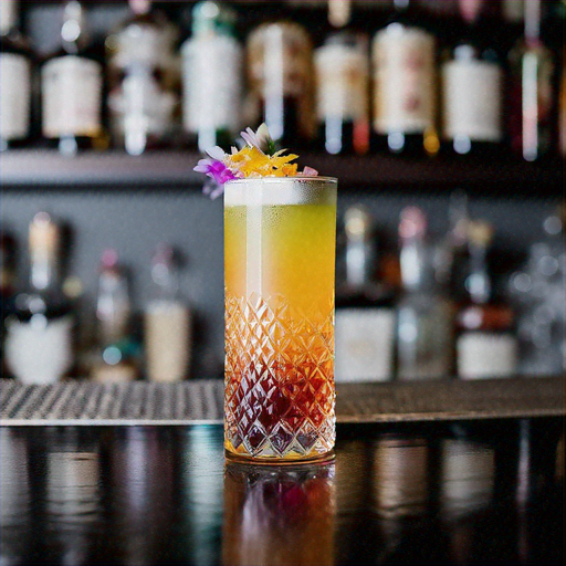 Enchanted Fae Elixir, Whimsical and vibrant fairy-inspired cocktail