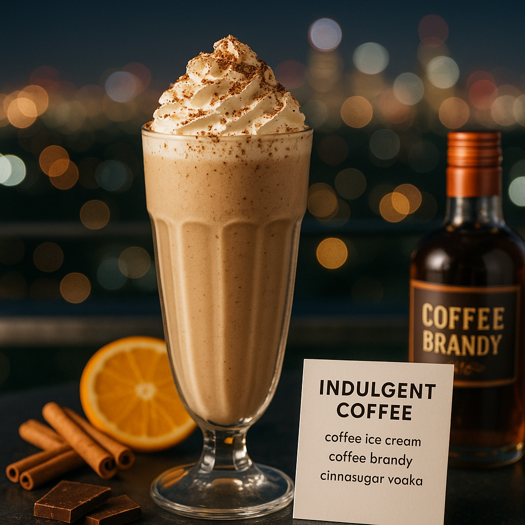 Espresso Indulgence Shake, Luxurious coffee cocktail for dessert lovers