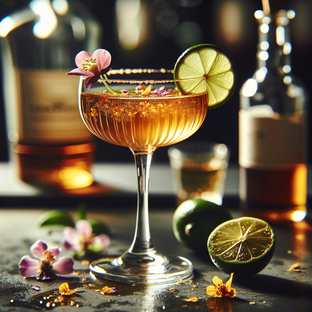 Eternal Agave Bliss, Refreshing tequila cocktail with floral and ...