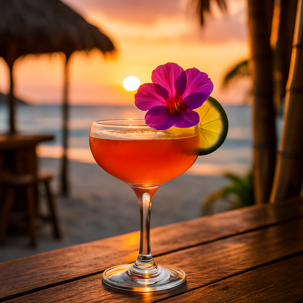 Eternal Bloom, Vibrant tequila cocktail symbolizing everlasting love
