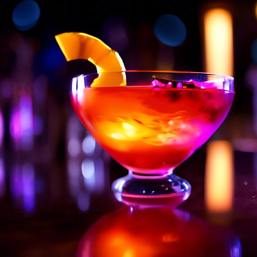 Eternal Ember, Sophisticated heartwarming cocktail symbolizing enduring ...