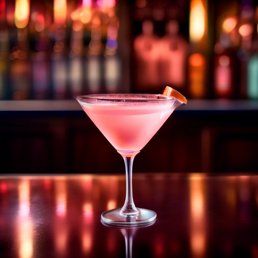 Ethereal Blush, Captivating cocktail with sweet and sour notes